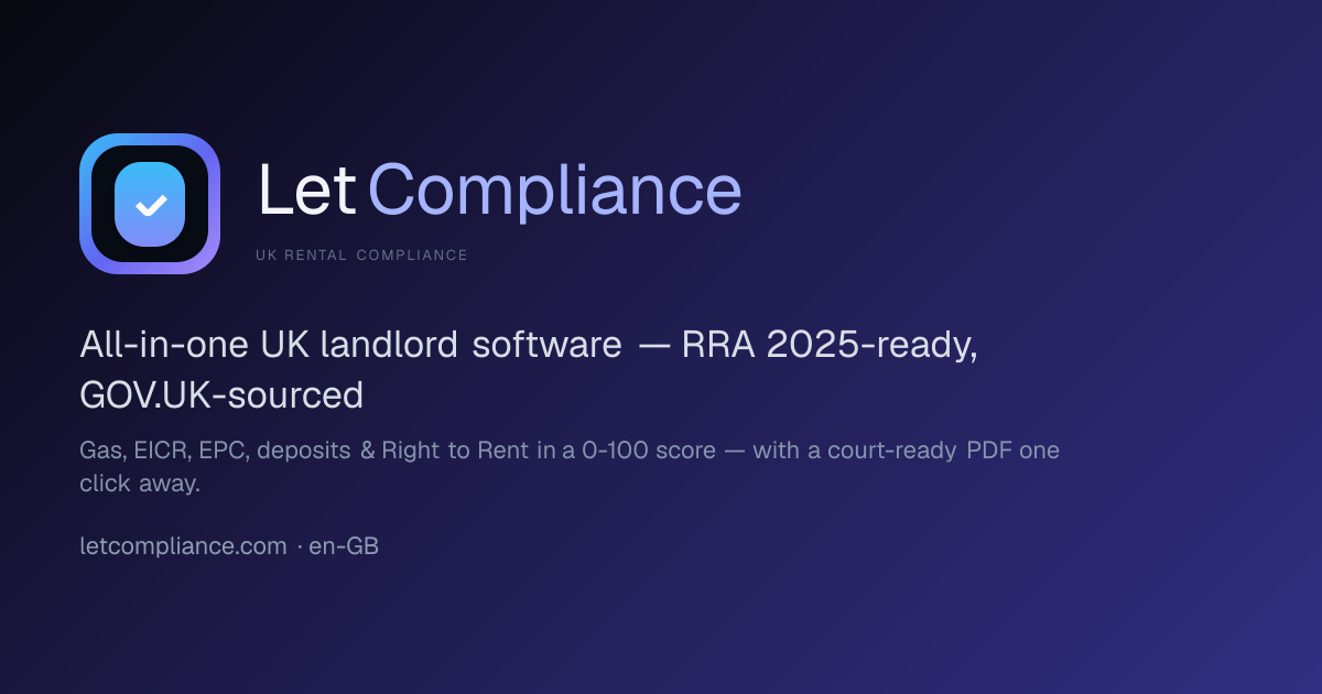 Best HMO software (UK, 2026) | LetCompliance